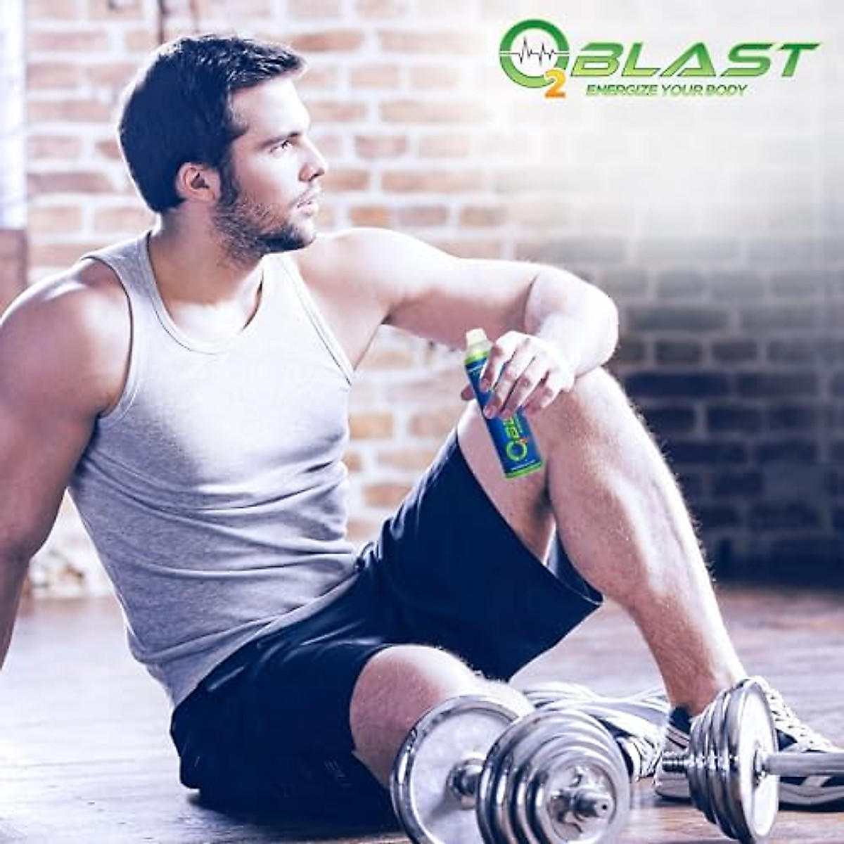 O2 Blast Oxygen Cans, 10 Liter 6 Pack Pure Oxygen Canisters with Sanitary Flip Top Cap, Portable Supplemental Oxygen for Breathing & High Altitude, Reduce Recovery Time & Increase Oxygen Levels.