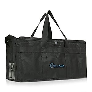 Simpli-Magic Insulated and Reusable Grocery or Food Delivery Bag, XL, Black