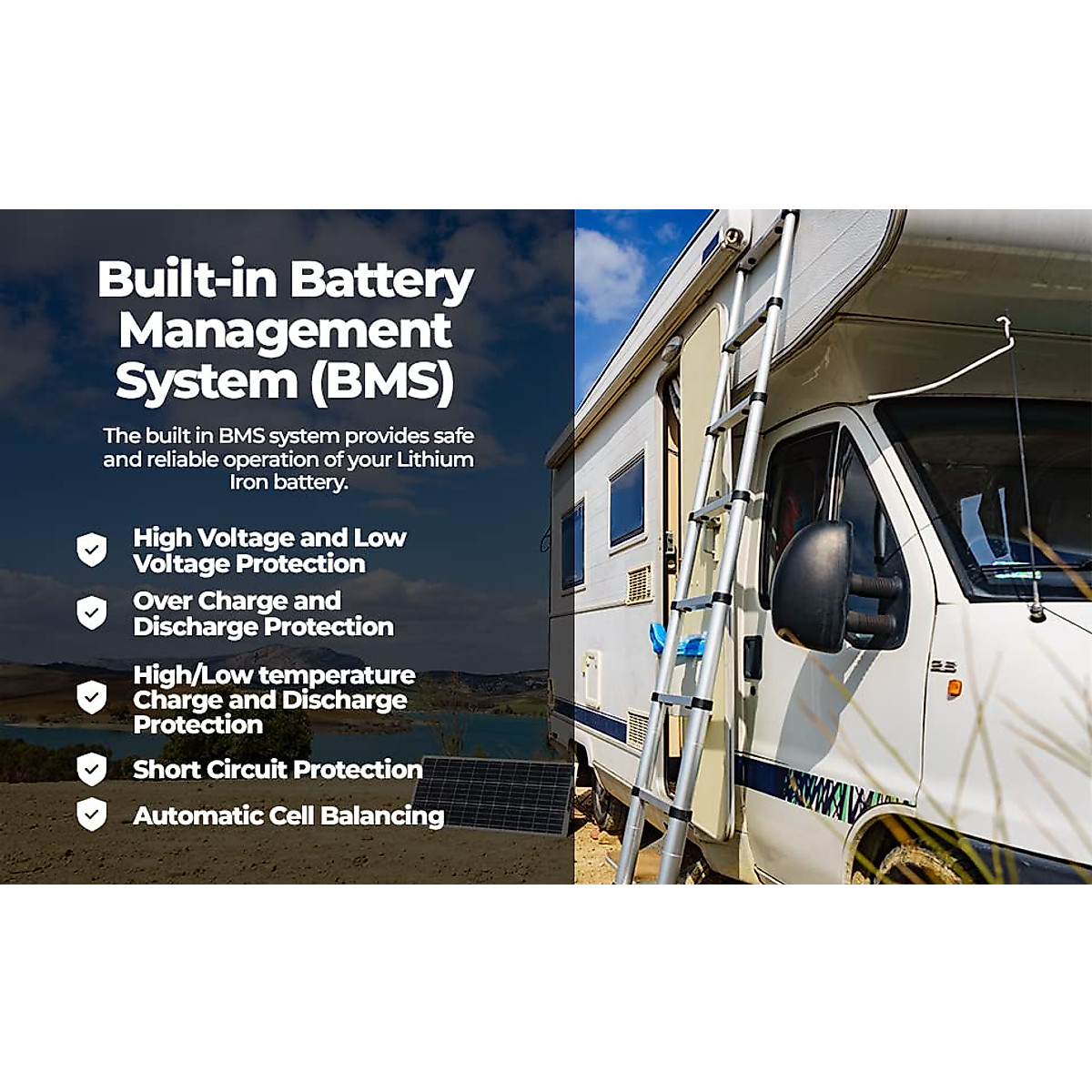 VMAX LFP22-1255 Lithium 22NF Battery LiFePO4 704Wh 12V 55AH w/BMS Deep Cycle Li-Iron Battery Ideal for Off-Grid Solar Panel Charge Wind Energy 9" L x 5.5" W x 8.2" H