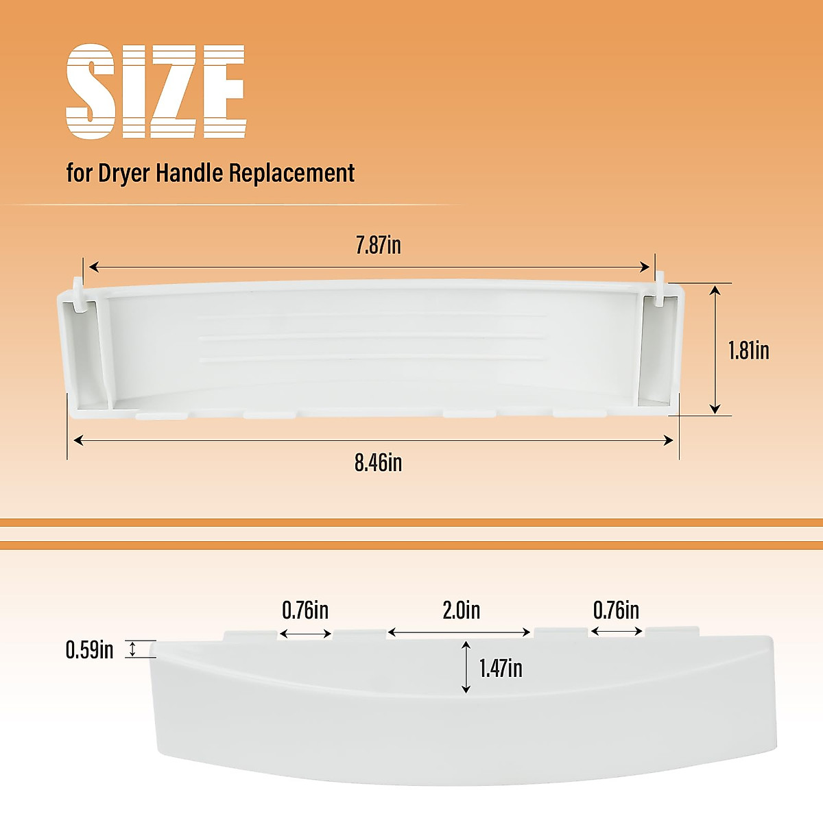 WE01X30378 Dryer Door Handle Replacement for GE,Kenmore PS1177202 PS11772025 WE1M1068 WE01X25878 Parts