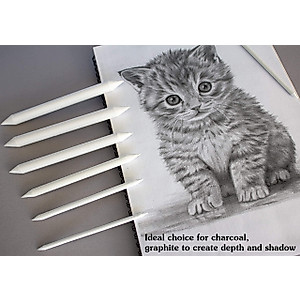 12 PCS Blending Stumps and Tortillions Paper Art Blenders with Sandpaper Pencil Sharpener Pointer for Student Artist Charcoal Sketch Drawing Tools