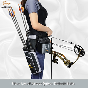 SUNYA Arrow Quiver, Hip Quiver for Compound Bow and Recurve Bow. Bow Quiver for Arrows. Field Archery Quiver - 3 Arrow Holder Slot