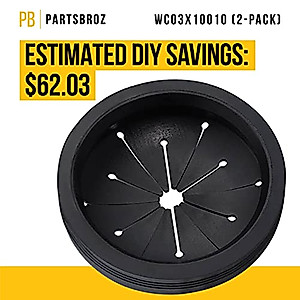 WC11X20163 WC03X10010 Disposal Splash Guard [DIY Tips Included] by PartsBroz - Compatible Hotpoint GE Disposal Stopper - Replaces AP6890897 WC11X0058 - Lifetime Drain Stopper for Kitchen