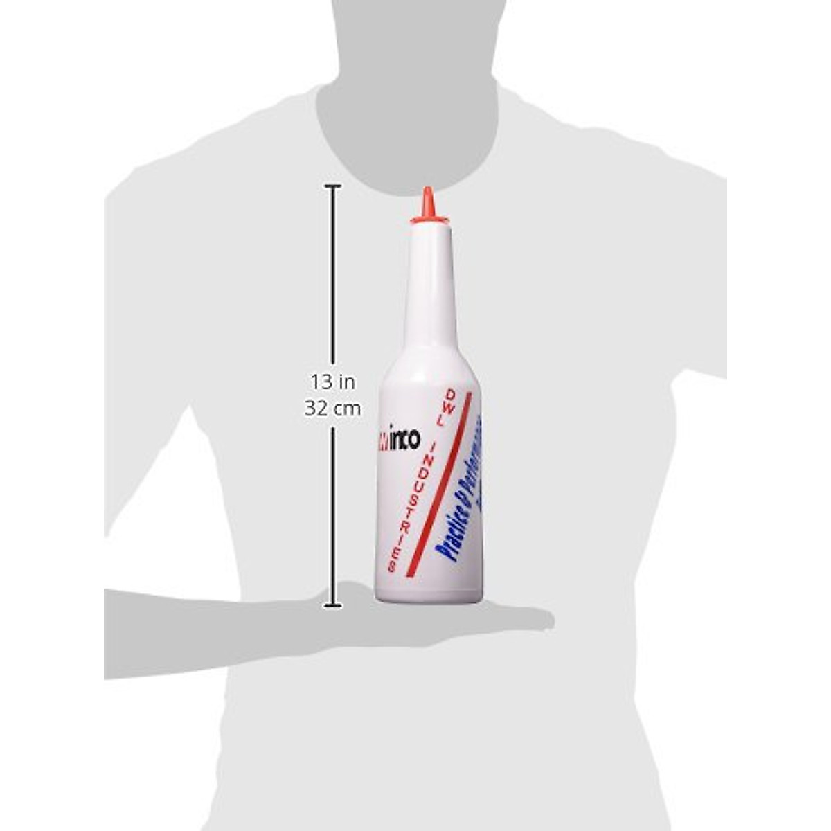 Winco PFBT-11W Flair Bottle, White With Lavender Tint