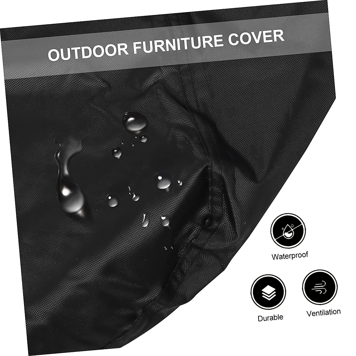 GANAZONO 2pcs outdoor furniture cover black chair covers sectional sofa covers black tablecloths outdoor tablecloths waterproof table cloths Oxford cloth air conditioning cover