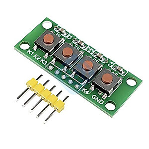 5Pin 1x4 4 Keys Button Keypad Keyboard Breadboard Module for Arduino DIY KIT Universal for Curriculum Graduation and Experiment