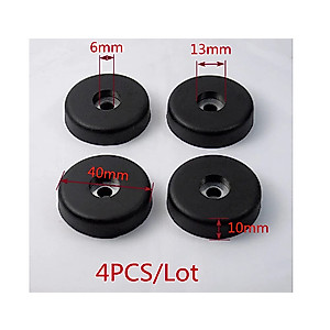 KROYWACHS DJ Speaker Cabinet Rubber Feet for Speaker Cabinets and Flight Case， Repair Kit Accessories Woofer 4PCS 40x10mm for Home Theater Karaoke