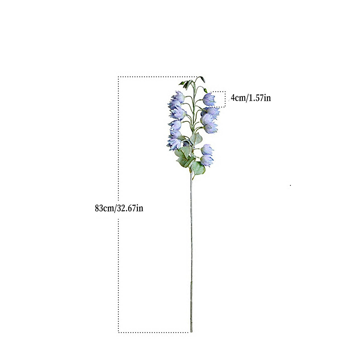 Fake Flowers,Artificial Plants & Flowers,Artificial Flowers Campanula 15 Flower Heads,Artificial Flowers Wind Chime Orchid Wedding Holding Flowers Bouquet Garden Wedding Party Office Decoratio (F)