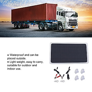 Yoidesu Solar Panel Kit 20W 12V, Solar Car Battery Charger Portable Power Backup Kit with Clip Adapter for Charging Car RV Boat Mobile Phone