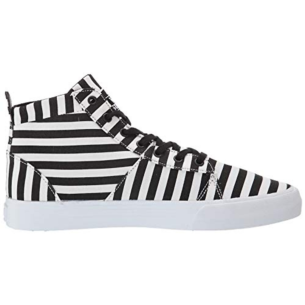 Supra Stacks Mid Black/White Stripe Men's 7, Women's 8.5