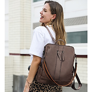 CLUCI Backpack Purse for Women Bundles with Kid's School Backpack for Boys&Girls