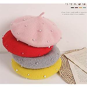 Baby Girls Beret Hats Peal Wool French Berets Toddler Princess Winter Warm Baby Kids Girls Cap Hat Artist Beret Hats 2-6Y (Black, 2-6 Years)