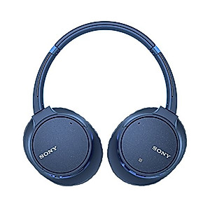 Sony Noise Cancelling Headphones WHCH700N: Wireless Bluetooth Over the Ear Headset with Mic for phone-call and Alexa voice control - Blue