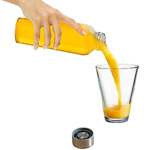 Brieftons Glass Bottles's Lids, Pack of 2 Stainless Steel Caps