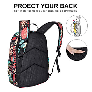 KAMO Backpack for Girls - Fashion Floral Schoolbag College Student Cute bag Lightweight DaypackTravel Bag for Women, Men, Teens