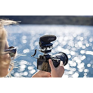 JOBY Wavo PRO Professional On-Camera Directional Shotgun Microphone with Built-in Active Noise Reduction and Rycote Shock Mount, CSC, Mirrorless, Camcorder, Vlogging, Filmmaking, Youtuber, Creators