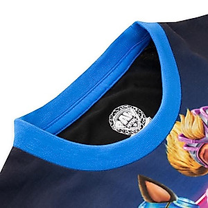 Paw Patrol Pajamas | The Mighty Movie Pajamas For Boys | Marshall Chase And Skye PJs For Kids | Blue | 8