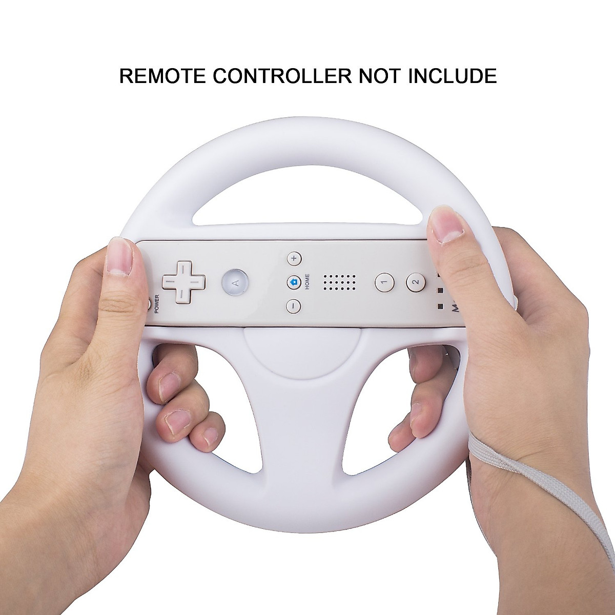 2Pack Mario Kart Steering Wheels Compatible for Nintendo Wii Remote, TechKen Mario Kart Racing Wheel Compatible with Nintendo Wii, Mario Kart, Tank, More Wii or Wii U Racing Games