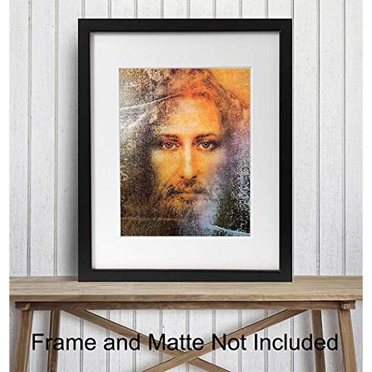 Jesus Christ Wall Art - Jesus Wall Decor - Religious Christian Room Decor for Bedroom, Home, Church - Catholic Gifts - Inspirational Gift for Pastor, Priest, Ordained Minister - Picture Poster