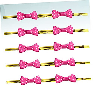Gift Bag Ties 100pcs Packaging Favor Bag Ties Metallic Cable Bow Ties Food Pack Gift Pack Food Sealing Tie Lollipop Cable Tie Candy Sealing Tape Rosy Lollipops Ties Tie