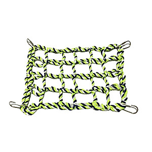 VILLCASE Small Animal Hammock Rat Toy Ferret Climbing Net Chew Rope Hammock Animal Toys Cockatiel Toys Cotton Rope Net Animal Activity Toy Parrot Bird Nest to Climb Crawl The Web Guinea Pig