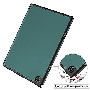 Smart Case for Teclast M40 Pro 10.1'', Ratesell Lightweight Trifold Stand Smart Case Cover with Auto Wake/Sleep for TECLAST M40 Pro / M40 / P20HD / P20S Tablet Blackish Green