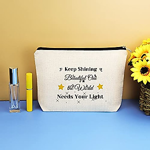 Inspirational Gifts for Girls Women Makeup Cosmetic Bag Best Friend Sister Friendship Gift Encouragement Gift Appreciation Thank You Gifts Birthday Christmas Graduation Gifts for Daughter Coworker BFF