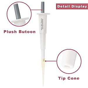ONiLAB Mini Fixed Volume Pipette Manual Single Channel Pipettor, Laboratory Micro Pipette ，Micropipette Volume 200μl Gray