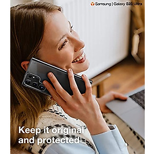 TORRAS Diamond Clear Designed for Samsung Galaxy S23 Ultra Case, [Never Yellowing][Military Grade Anti-Drop] Hard Back Soft Slim Thin Shockproof Phone Case for Galaxy S23 Ultra 6.8", Crystal Clear