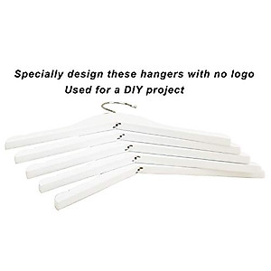 Premium Solid White Wood Clothes Hangers for Children Kids Baby Toddler, Beautiful Wooden Coat Dress Hangers- 360°Stronger Swivel Hook- Extra Smooth Finish- Smoothly Cut Notches-10 Pack LM02KW