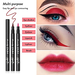 Sumeitang 12 Pcs Matte Liquid Colored Eyeliner Set, Colorful Neon Eye Liners For Women Waterproof Smudge Proof Highly Pigmented Rainbow Eyeliner Pencil Quick Dry Eyes Makeup Pen 12 Colors Kit