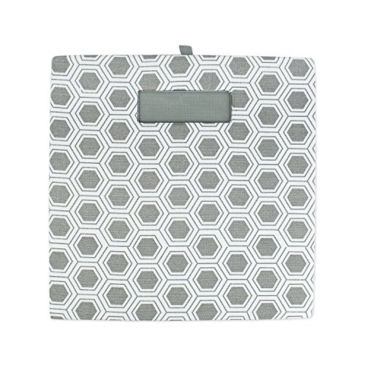 DII Collapsible Polyester Storage Cube, Honeycomb, Gray, Small