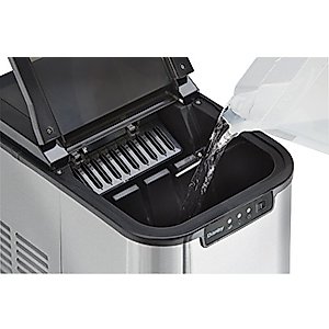 Danby DIM2500SSDB Portable Ice Maker, Countertop Ice Machine Makes 25 lbs of Ice A Day,LED Controls & Self-Clean Mode