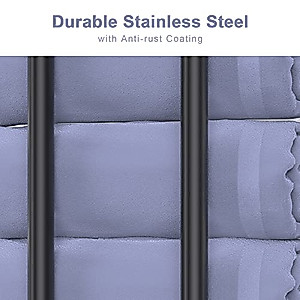 WUIVIUT Adhesive Towel Racks for Bathroom Wall Mounted, Rolled Bath Towel Holder Storage-Stainless Steel, Black Towel Shelf for Bath Towels, Hand Towels