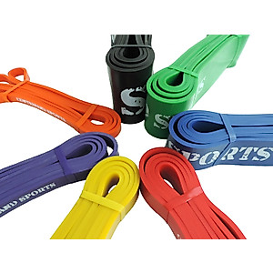 Contraband Sports 7419 41in Loop Elastic Resistance Bands, Weight Lifting Bands, Powerlifting Bands, Pullup Assistance Bands, and Yoga Stretch Bands - Gym, Home, or Travel (#0 Orange, 41 inch)