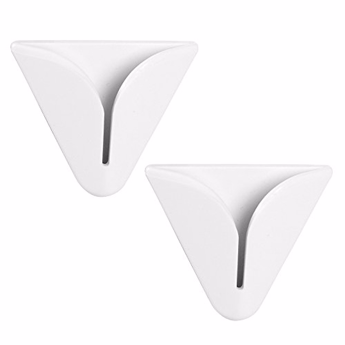 iDesign Self-Adhesive Dish Towel Rack and Holder for Kitchen and Bathroom, Pack of 2, measures 1.2" x 4.1" x 6.7", White