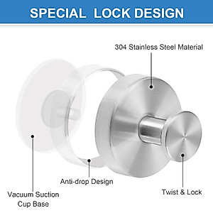 KaloTidy Suction Cup Hooks for Shower, Bathroom, Glass Window, Hanging Loofah, Towels, Coats, Robes, Kitchen and Door Hanger, Heavy-Duty Metal Hooks, Waterproof and Removable,2 Pack (Chrome)