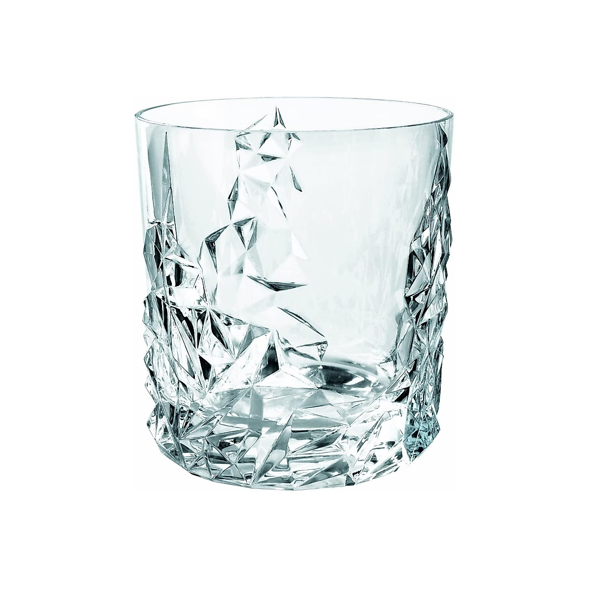 Nachtmann Sculpture 12oz Whiskey Tumbler (Set of 4) - Heavy Base Crystal Glass for Scotch, Bourbon, Cocktails, Liquor, Elegant & Durable Barware, Dishwasher Safe - Modern Glassware Set