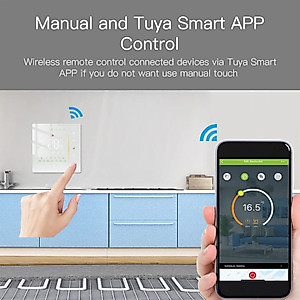 Household Smart Thermostat Programmable App Voice Control Electric Intelligent Floor Heating Temperature Controller for ZigBee AC 95‑240V White