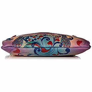 Anna by Anuschka womens Zip-top Organizer With Snap Side cross body handbags, Turkish Pottery, One Size US