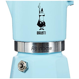 Bialetti 5041 Rainbow Espresso Maker, Light Blue