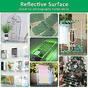 6 Pack Clear Acrylic Sheet 12" x 12"(305 x 305mm) Square Plexiglass Panel 1/8"(3mm) Thick Transparent Plastic Sheets for Sign, Craft, Display Projects, Laser Cutting, Engraving, Painting