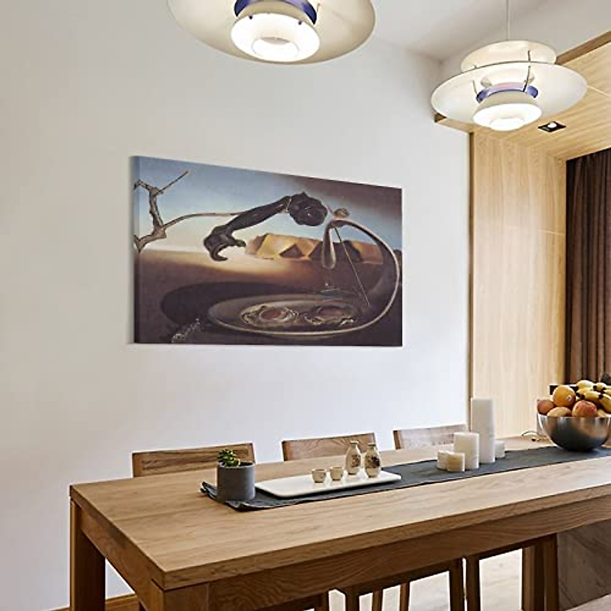 ZOW ZOW MEN Salvador Dali The Sublime Moment Surrealism Dalí Canvas Poster Wall Art Decor Print Paintings for Living Room Bedroom Decoration Frame:12x18inch(30x45cm)