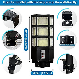 SUN NEED Solar Street Light,300W Solar Street Lights Outdoor Dusk to Dawn Motion Sensor with Remote Control 30000Lumens Solar Outdoor Light IP67 Waterproof for Backyard Garden Parking lot etc.