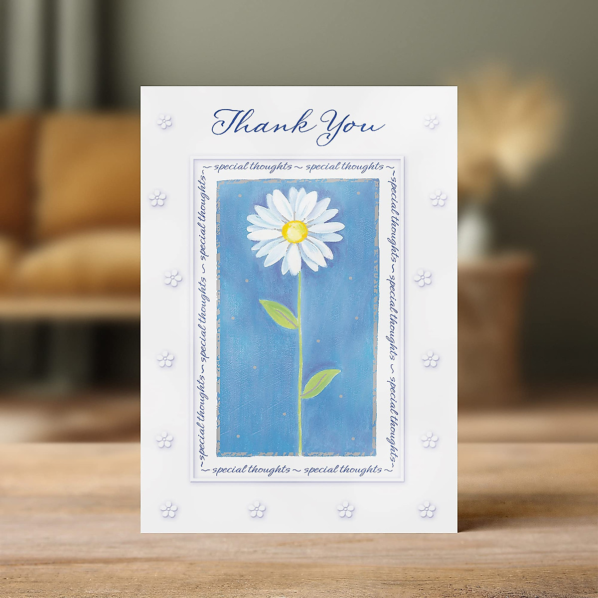 Designer Greetings Thank You Cards, Special Thoughts Meant So Much Message for Any Occasion (8 Daisy Thank-You Notes and Envelopes)