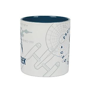 Star Trek The Original Series Property Of The USS Enterprise 16 Oz White Coffee Mug