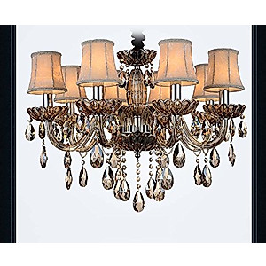 Fushing 20Pcs Chandelier Crystals, Clear Teardrop Crystal Chandelier Pendants Parts Beads, Hanging Crystals for Chandeliers(50mm, Clear)