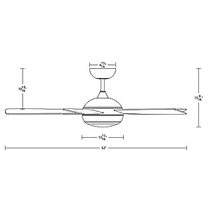 WAC Smart Fans Odyssey Indoor and Outdoor 5-Blade Ceiling Fan 54in Matte Black with 3000K LED Light Kit and Remote Control works with Alexa and iOS or Android App
