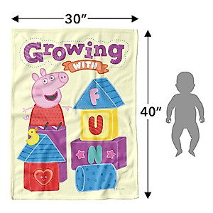 LOGOVISION Peppa Pig Lightweight Baby Blanket, 30"X40", Baby Blanket Design Unisex for Infants Girls & Boys