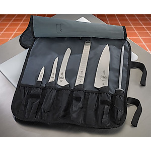 Mercer Culinary Millennia 7-Piece Knife Roll Set,Black
